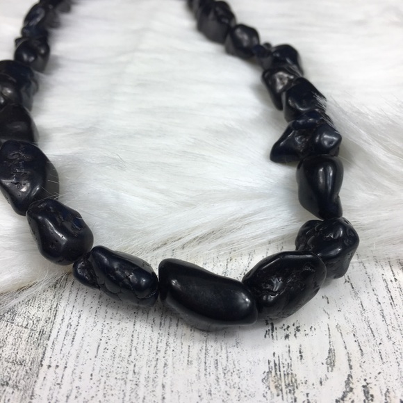 Jewelry | Black Howlite Stone Necklace | Poshmark